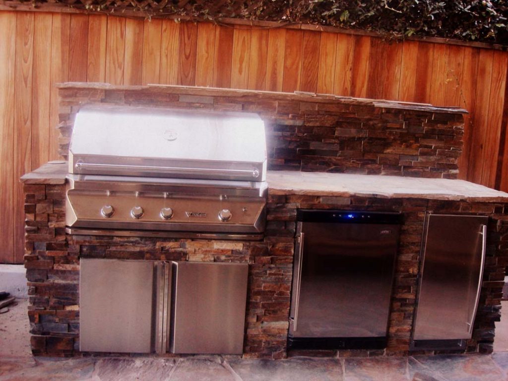Custom Cinder Block Bbq Pit DIY Backyard Builtin Traeger BBQ Kitchen