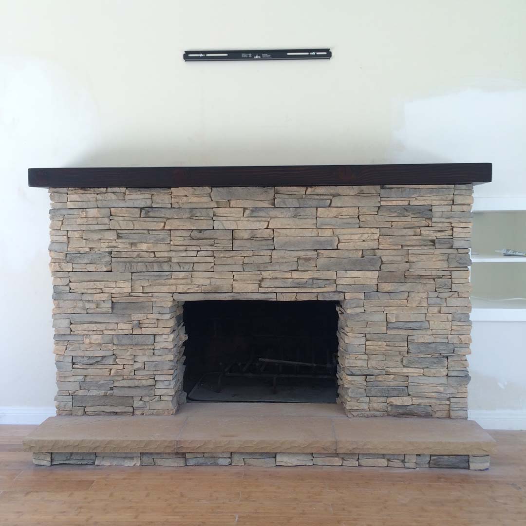 Redondo Beach Stone Fireplace - Pacificland Constructors